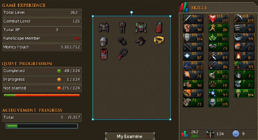 RS3 Main | 2650+ Total | 90+ QP | Aug Masterwork | Aug Tectonic ...